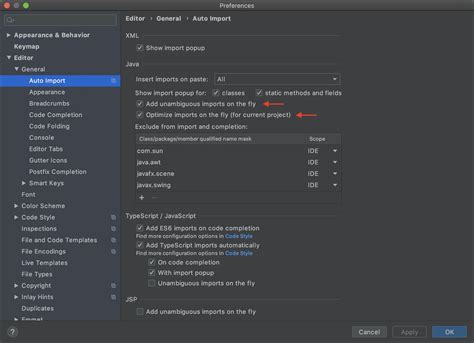 Automatic Import Settings