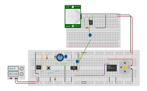 Circuit Design Pir Sensor 555 Kp Tinkercad