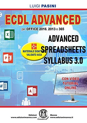 ecdl modulo advanced spreadsheets cosa include e libri