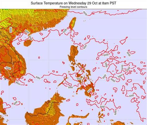 Philippines Surface Temperature On Monday 15 Sep At 2pm Pst