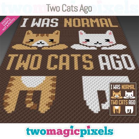 Two Cats Ago C2c Graph Sc Graph Cross Stitch Graph By Two Magic Pixels In 2024 Mickey And