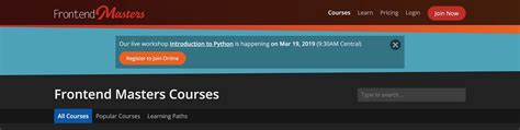 Redesigning Frontend Masters Part Ii Courses Page By Tosin