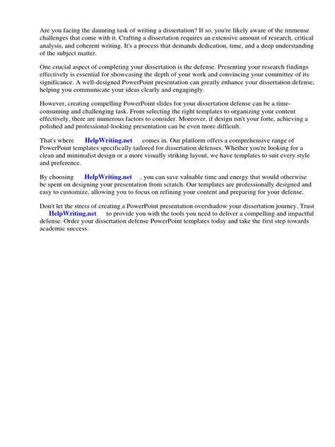 Powerpoint Templates For Dissertation Defense Pdf Thesis Microsoft Power Point