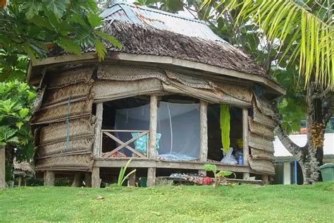Fale Hutte Traditionnelle Des Samoa