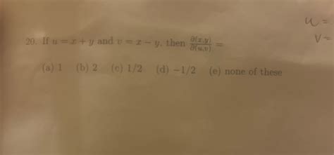 solved if u x y ﻿and v x y ﻿then