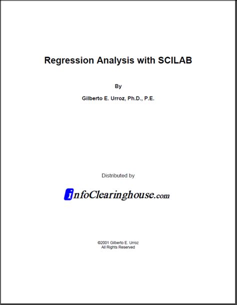 Regression Analysis Scilab