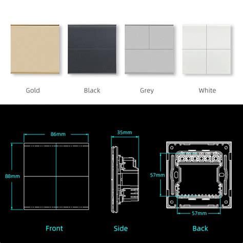 Smart Light Switch 4 Gang Zigbee Ulticomgroup