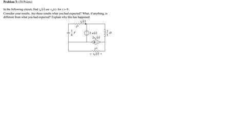 Solved In The Following Circuit Find I T And V T For T Chegg