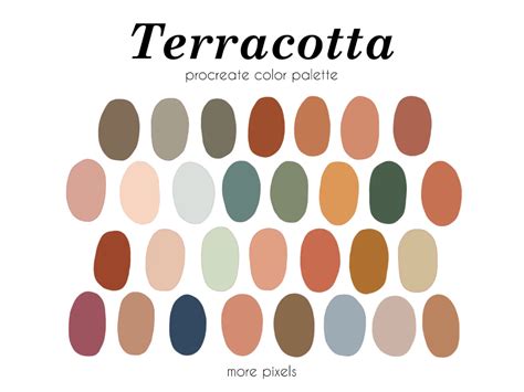 Terracotta Procreate Color Palette Ipad Color Palette Etsy Color Palette Earth Colour