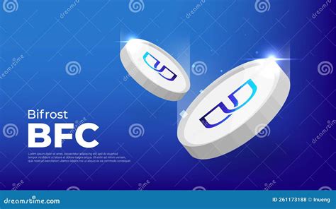 Bifrost Bfc Coin Cryptocurrency Concept Banner Background Cartoon