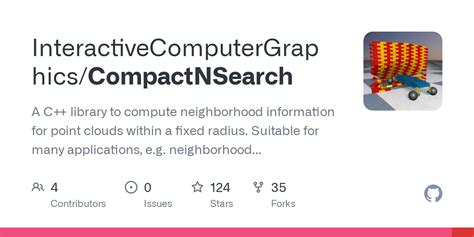 GitHub InteractiveComputerGraphics CompactNSearch A C Library To