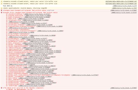 Uncaught Error Hexagon Layer Hexagon Cell Program Bad Uniform Radius