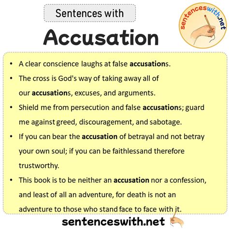 Sentences With Accusation Sentences About Accusation Sentenceswithnet