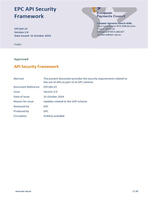 Epc164 22 V20 Api Security Framework Pdf Public Key Certificate Transport Layer Security