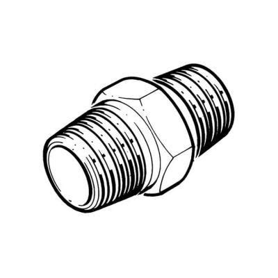 Hexagon Nipple Taper Brass 1 2 6582