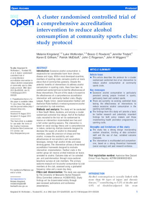 Pdf A Cluster Randomised Controlled Trial Of A Comprehensive