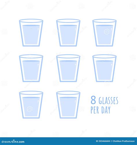 Water Clipart 8 Glasses