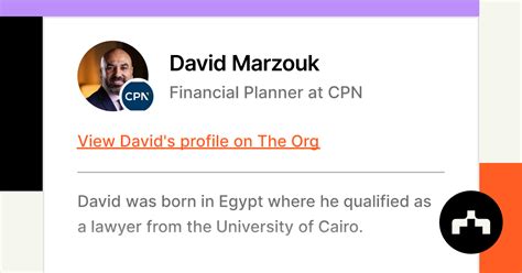 David Marzouk Financial Planner At Cpn The Org