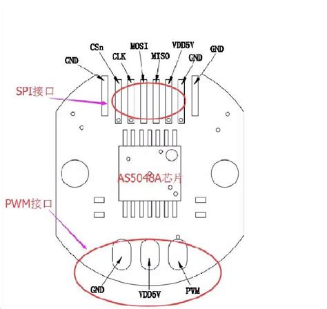 Passive Components Ifcow Magnetic Encoder As5048a Pwm Spi Interface 14