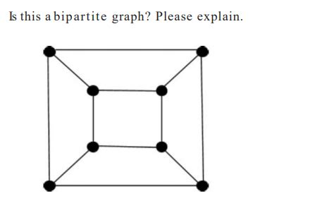 Solved Is This A Bipartite Graph Please Explain Chegg