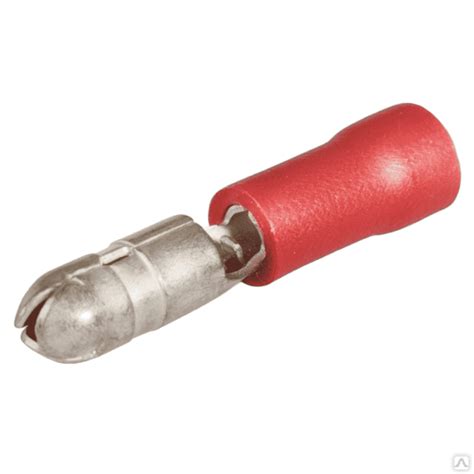 Разъем штекерный РШИ П 1 5 4 изолированный ПАПА красный купить за 7 60 руб шт в Москве от
