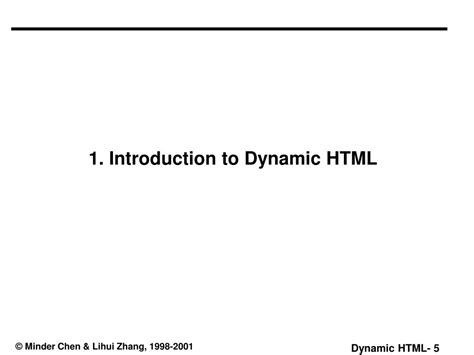 PPT Dynamic HTML PowerPoint Presentation Free Download ID