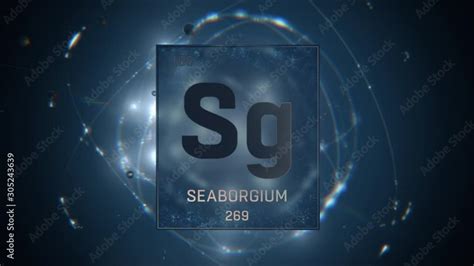 Seaborgium As Element 106 Of The Periodic Table Seamlessly Looping 3d