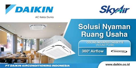 Rekomendasi Ac Untuk Ruang Usaha Daikin Ceiling Mounted Cassette Round