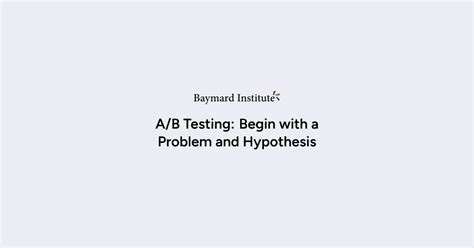 Ab Testing Begin With A Problem And Hypothesis Baymard