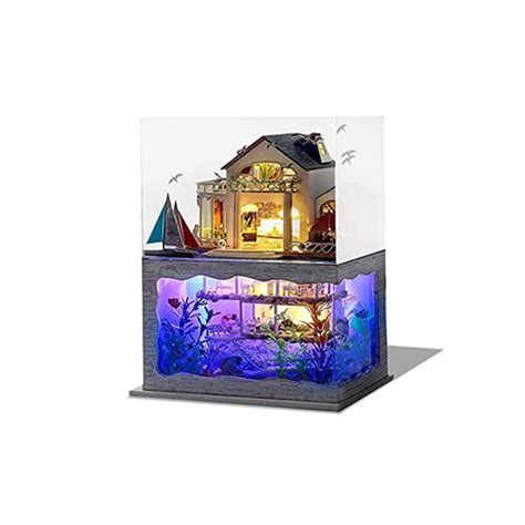 아이월드 Moin Moin 124 돌하우스 일본어 설명서 부속 지하에 수족관이 있는 집 아쿠아리움 바다 곰돌이 Led 라이트 인터파크 펫