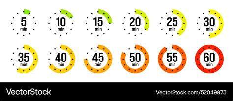 Simple Stopwatch Icons Colorful Chronometer Time Vector Image