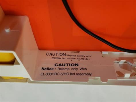 Exitronix LED Exit Sign White Thermoplastic Red Letters Volt And Battery Backup