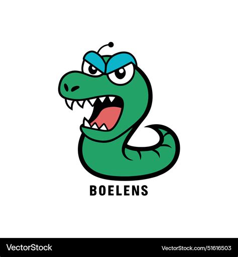 Boelens Python Angry Icon Royalty Free Vector Image