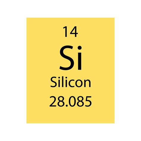 Silicon Symbol Chemical Element Of The Periodic Table Vector Illustration 9392413 Vector Art