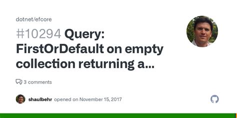 Query FirstOrDefault On Empty Collection Returning A Value Type Tries