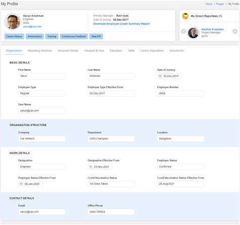 Employee Profile Management Hr Information System Synergita