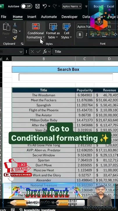 Learn How To Create Search Box In Excel 98 Youtube