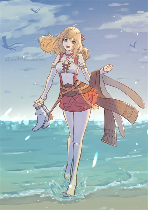 Fiora At The Beach Art By Matchakoma Rxenobladechronicles