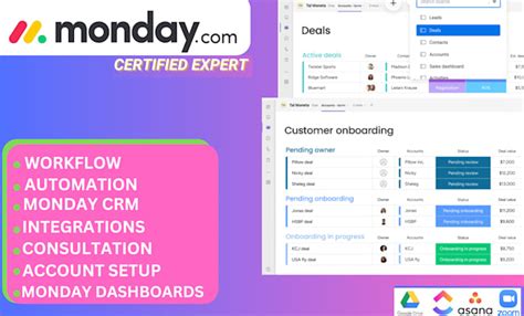Monday Crm Automation Monday Com Monday Dashboard Project Management Integration By Timmy0203
