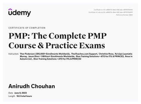 Udemy Course Completion Certificate Anirudh Singh