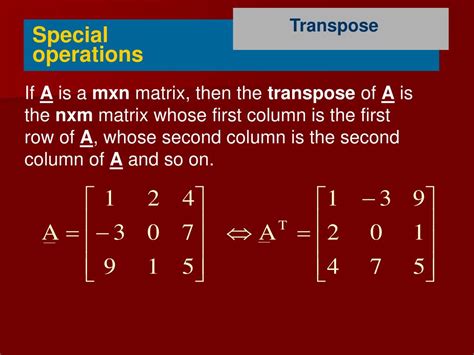Ppt A Rectangular Array Of Numbers We Will Concentrate On Real