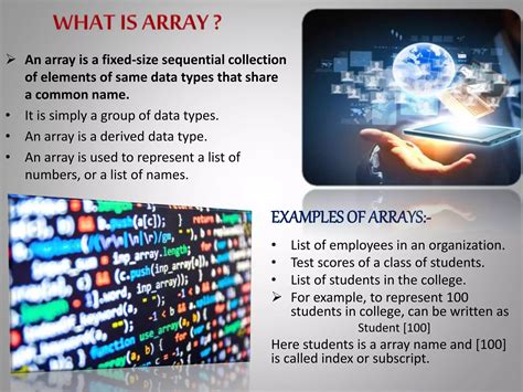 Ppt On Arrays In C Ppt