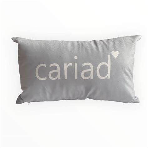 Oblong Cariad Cushion Welsh Ts With Heart Spend £50 For 10 Off