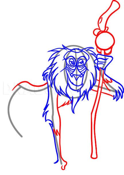 How To Draw Rafiki Lion King