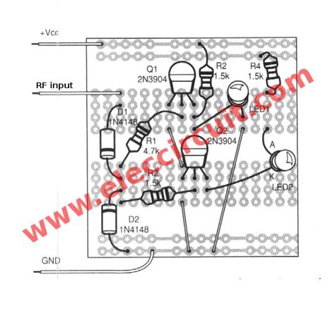 Ham Radio Transceiver RF Indicator Circuit ElecCircuit Com