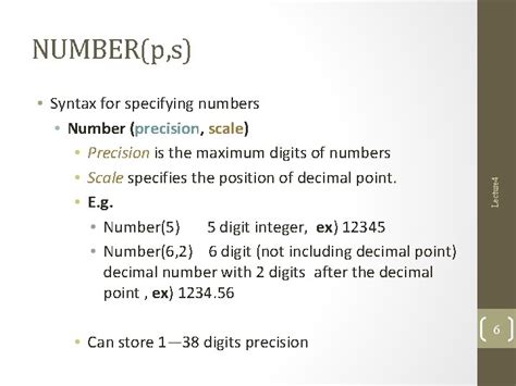 Lecture 4 Lecture 5 Sql Overview Oracle Data