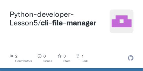 Github Python Developer Lesson5cli File Manager