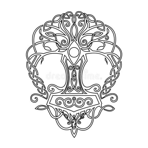 Scandinavian Viking Symbol Tree Of Life Stock Illustration Illustration Of Celtic Design