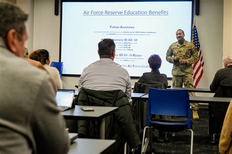 Reserve Recruiters Broadcast Benefits To Local Educators 22nd Air