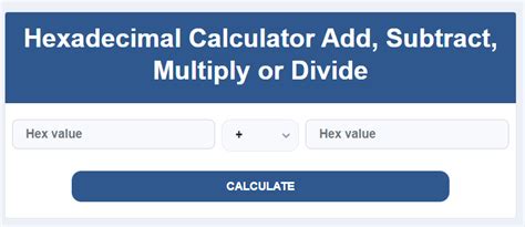 Hex Calculator Elearning